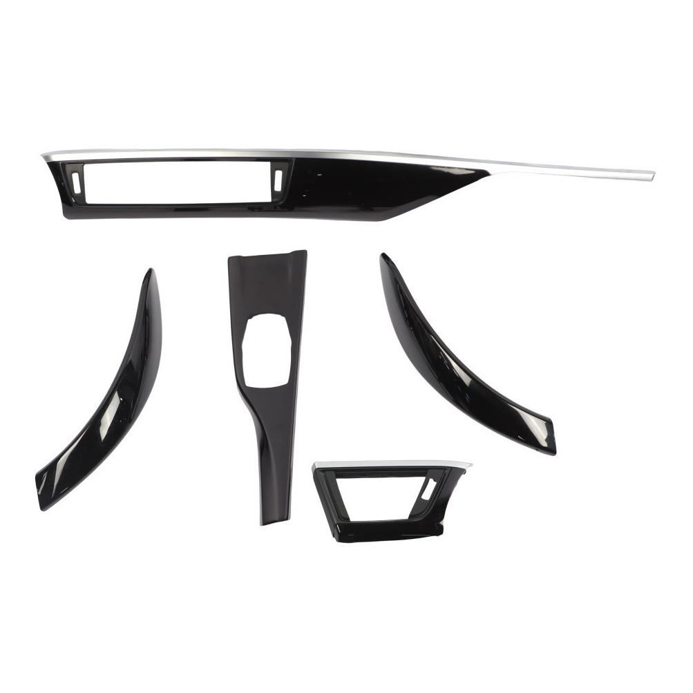 BMW F30 F31 F36 Trim Strip Dashboard Console Cover Panel Piano Black Set