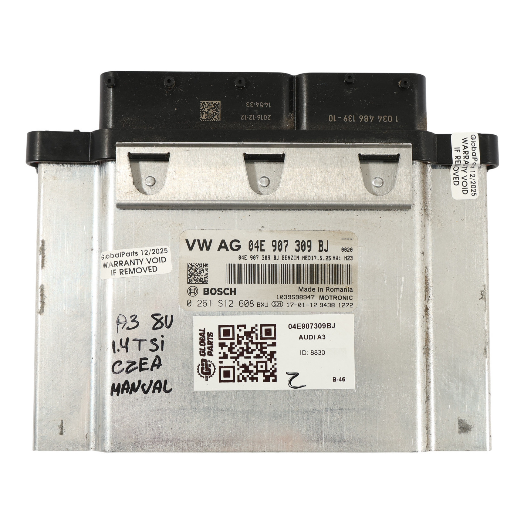 Audi A3 8V 1.4 TFSI CZEA Engine Control Module Unit ECU 04E907309A Manual