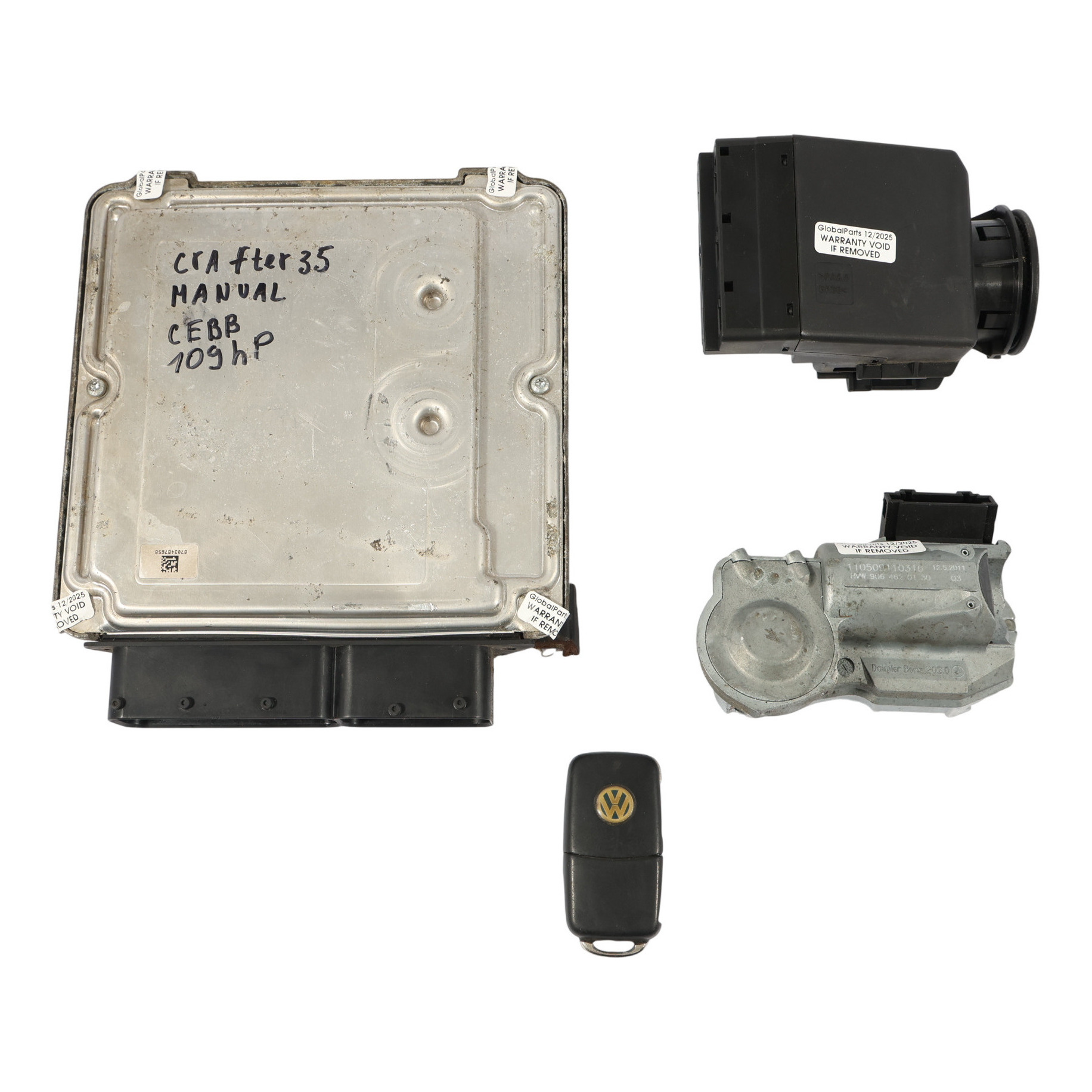 VW Crafter Mk1 2E 2.5 TDI CEBB 109HP Engine Control ECU Kit 076906022N ...