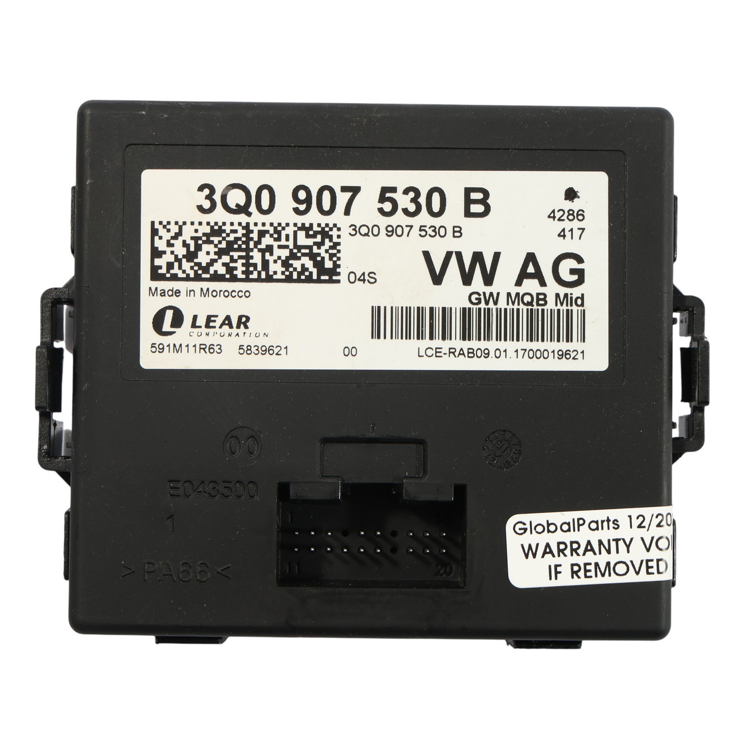 Audi A3 8V Central Gateway Control Unit Module Relay ECU 3Q0907530B