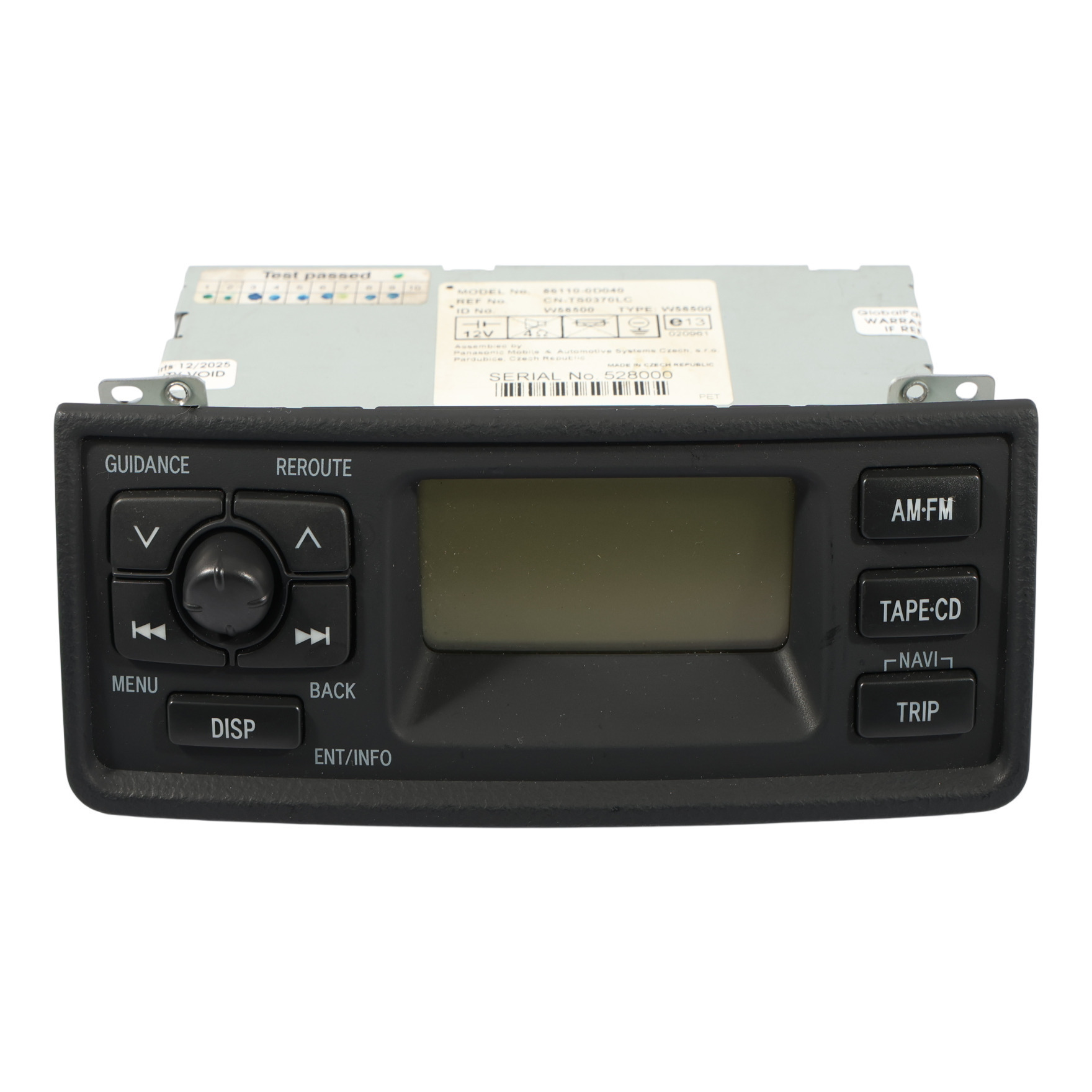 Toyota Yaris MK1 Display Screen Monitor Radio Nav Navigation Unit ...