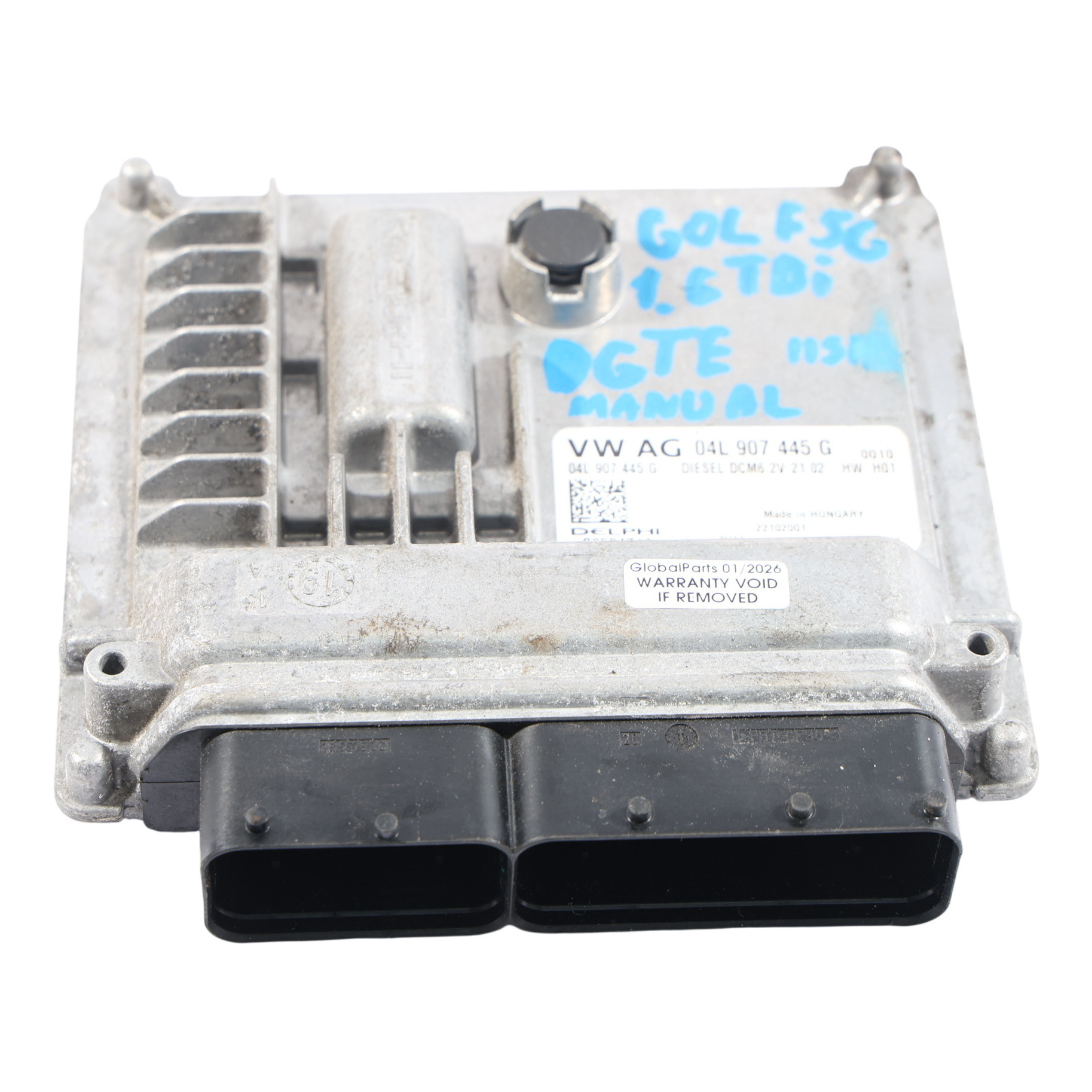 VW Volkswagen Golf Mk7 1.6 TDI DGTE 115HP Engine Control ECU 04L907445G ...