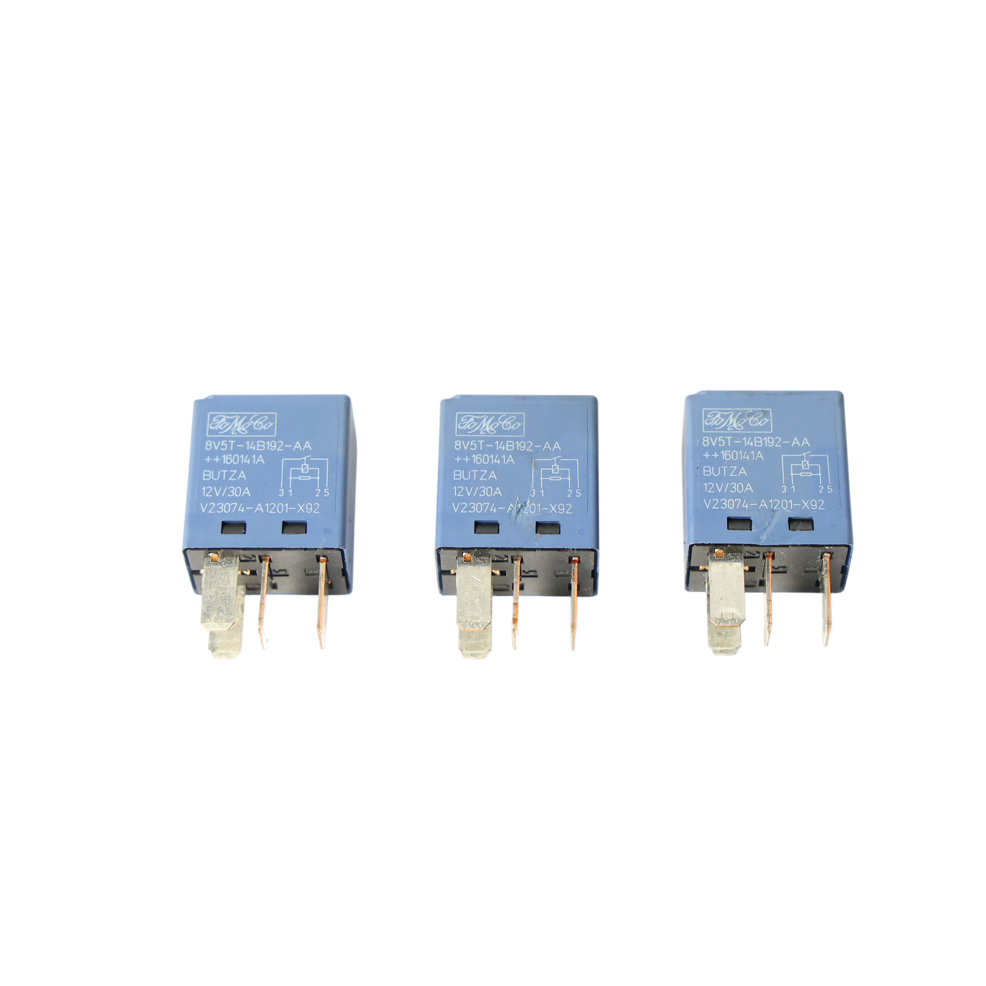Ford Fiesta Mk7 Transit Relay 4-Pin FoMoCo Unit 8V5T-14B192-AA SET X3